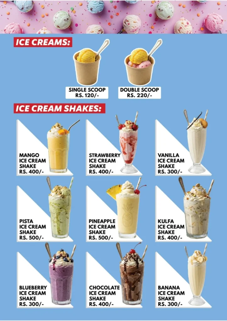 Menu - Sweetology Shakes & Dairy